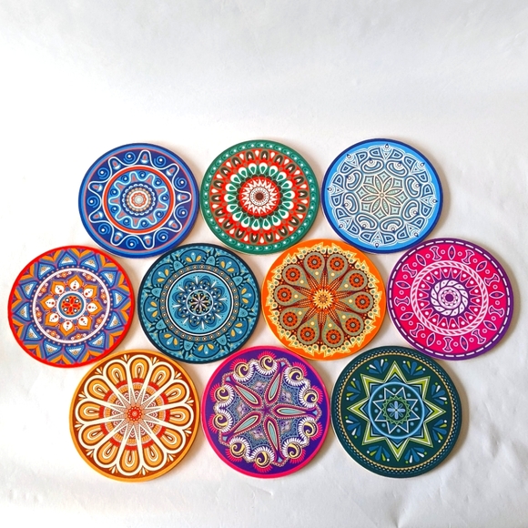 Dining | Set Of 1 Coasters 5 Inch Bohemian Mandala Boho Design New ...